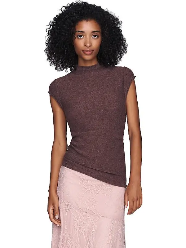 Anthropologie 100% Cashmere Cap-sleeve Sweater - Brown