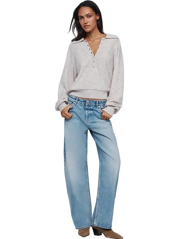 EB DENIM Shifter Bowed Mid-rise Tapered Jeans - Luca