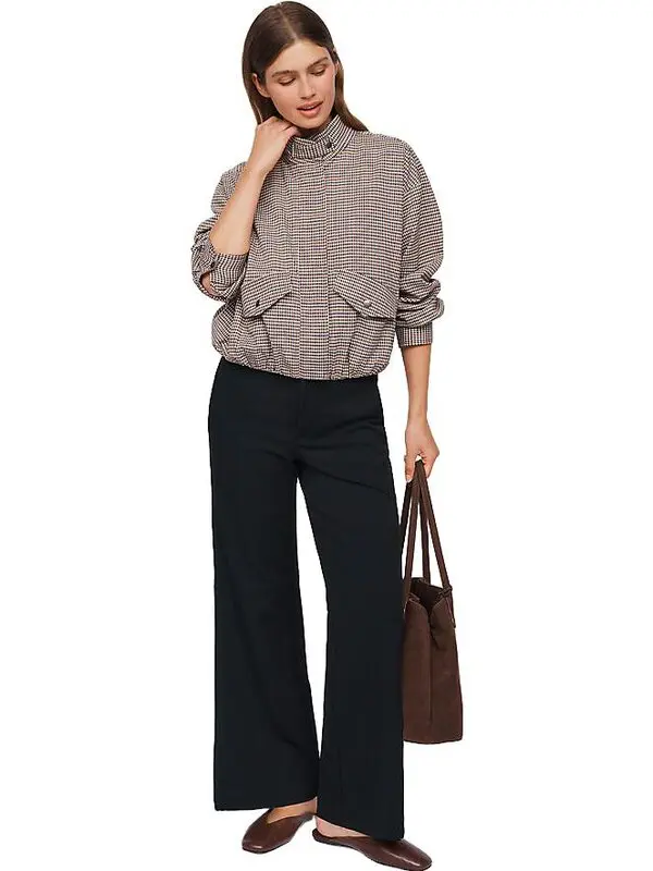 Anthropologie Mod Flared Trousers Pants - Black