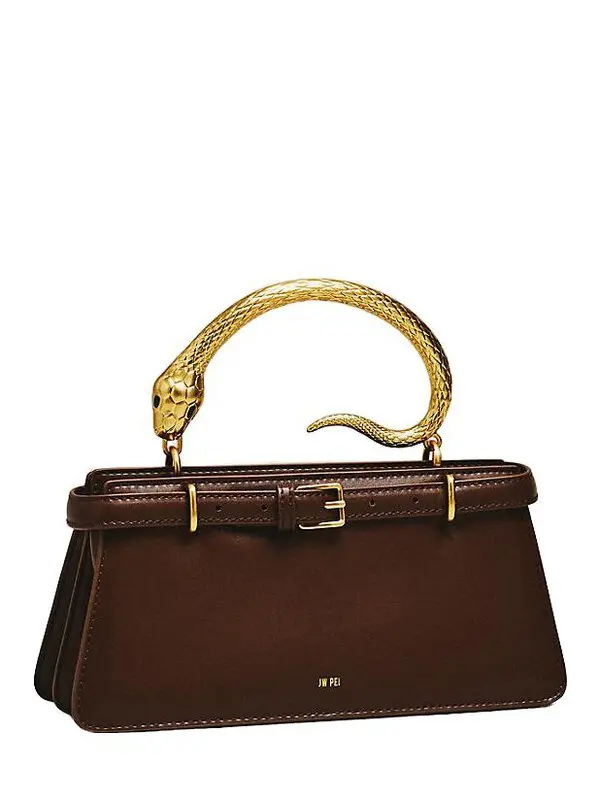 Jw Pei Elena Snake Top Handle Bag - Brown
