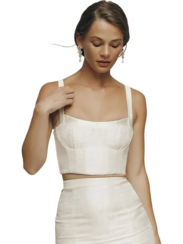 V. CHAPMAN X Weddgs Rumi Corset Top - Cream