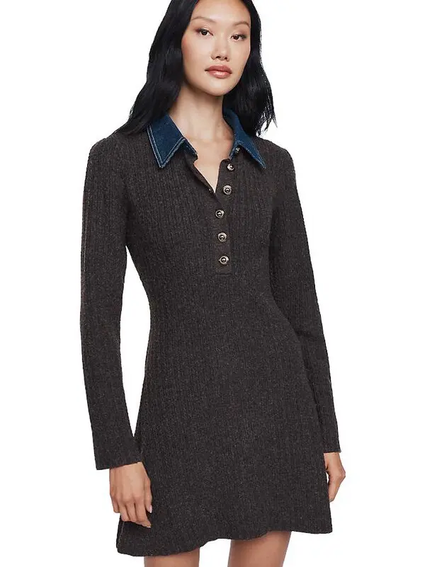 Love The Label Faye Sweater Mi Dress - Cedar