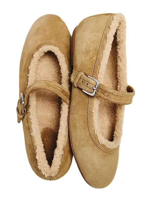 Paige Joelle Mary Jane Flats - Camel
