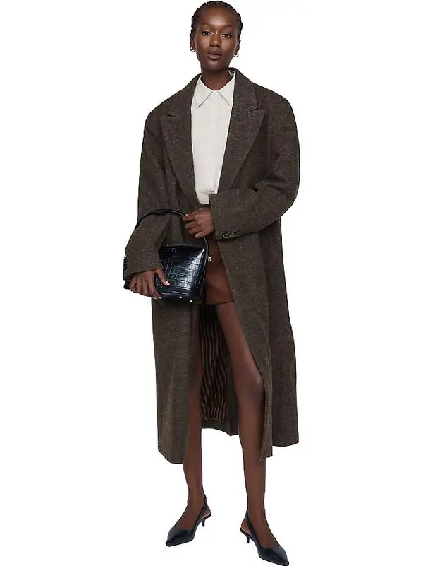 Anthropologie Maxi Coat Jacket - Grey