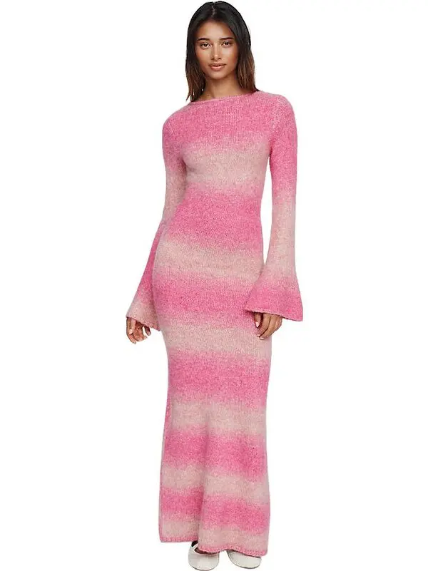 THE WOLF GANG Soraya Sweater Midi Dress - Candy Ombre