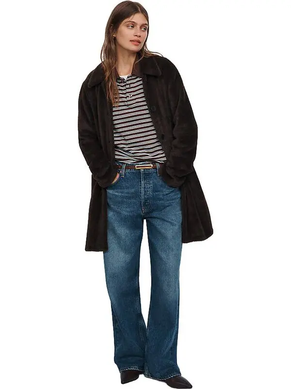 Sanctuary Upside Faux Fur Jacket - Dark Chocolate