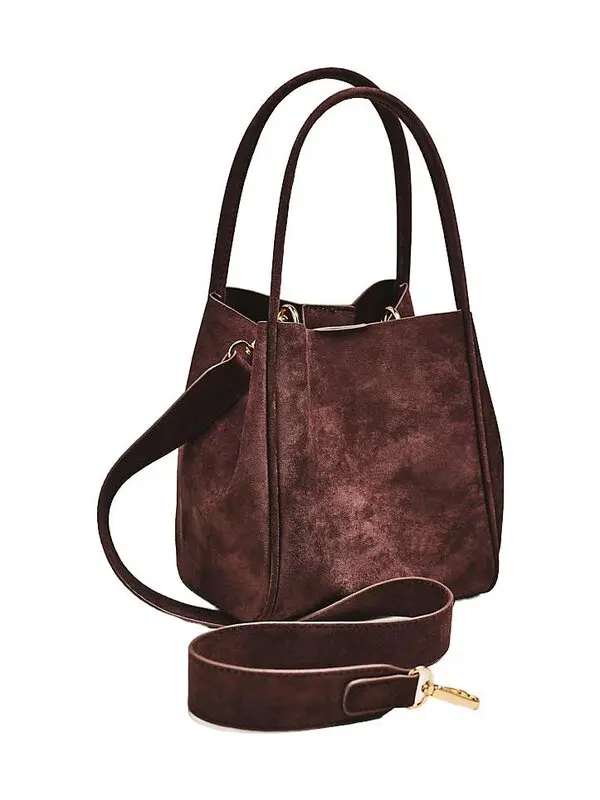Anthropologie Faux Suede Hollace Bag - Chocolate