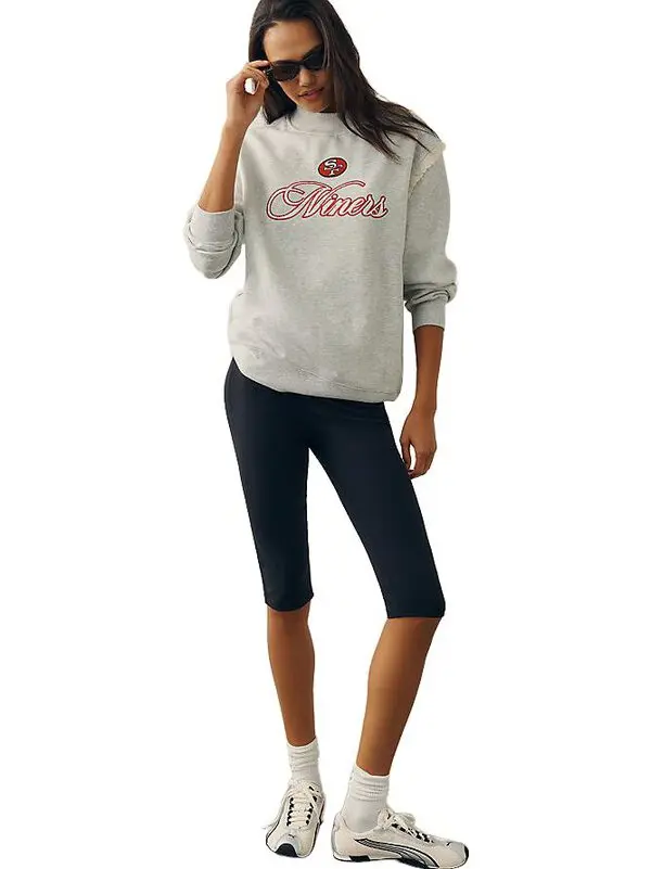 Mitchell & Ness Nfl Lace-trim Sweatshirt - Niners