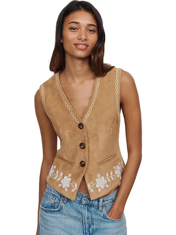 A.REN Samara Vest Top - Camel