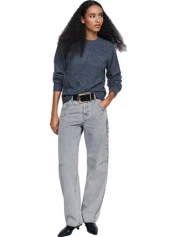 SEVENTY + MOCHI Na High Rise Barrel Leg Jeans - Silver Lining