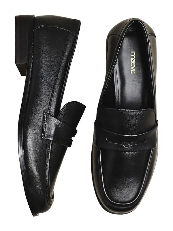 Maeve Penny Keeper Loafers - Black