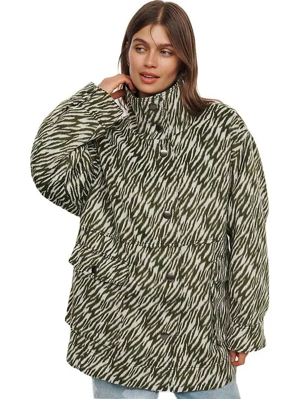 Anthropologie Overd Jacket - Zebra