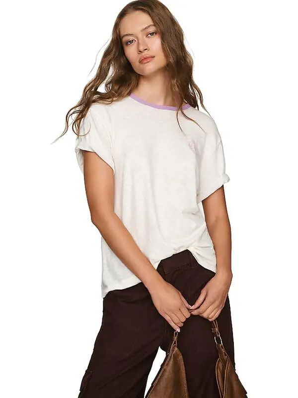 PILCRO Postcard Heritage 100% Cotton Rger Tee - Neutral Pattern