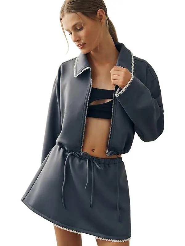 Daily Practice The Wild Collective X Lace Trim Jacket - Grey