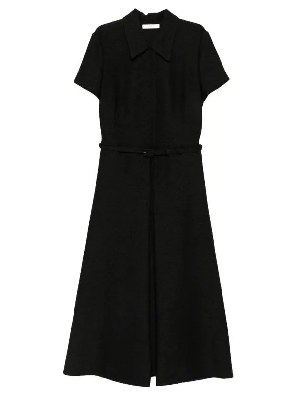 Fendi Bouclé Wool Midi Dress - Black