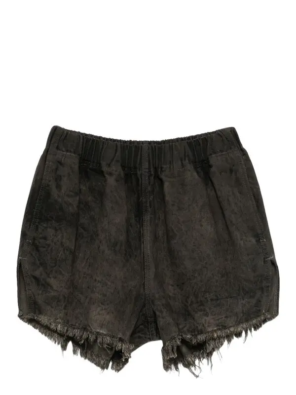 Rick Owens Denim Cotton Shorts - Grey