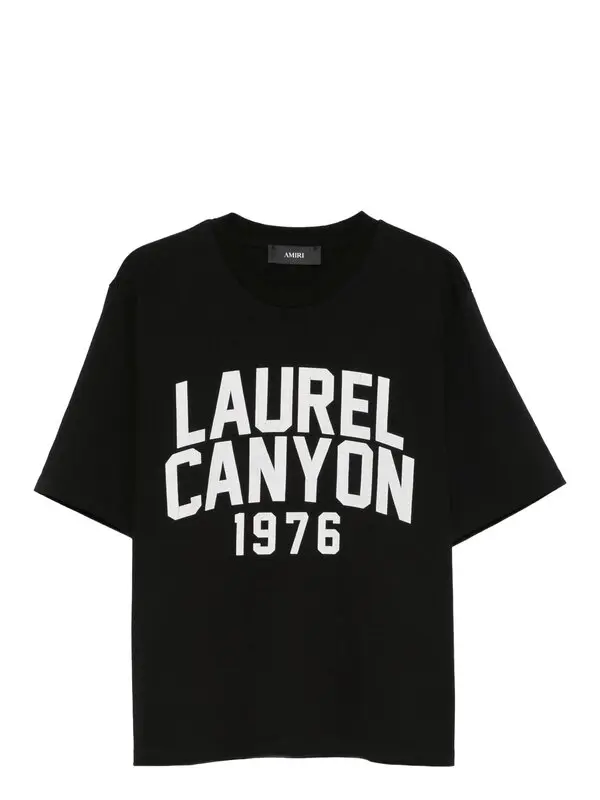 Amiri Mini Logo Graphic Cotton Crewneck T-shirt - Nero