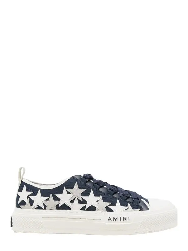 Amiri Star Patches Mini Sneakers With Lace-up Front - Blu