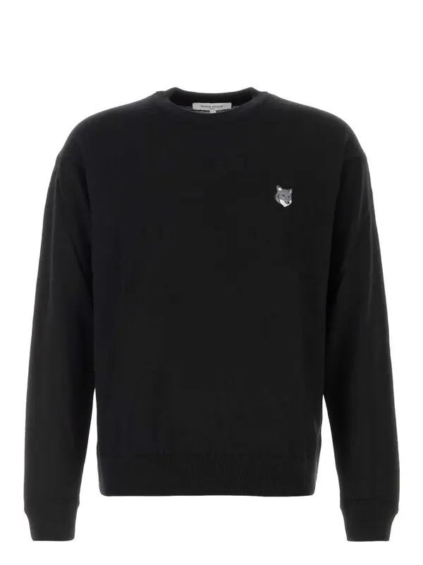 Maison Kitsuné Fox Head Merino Comfort Jumper - Black