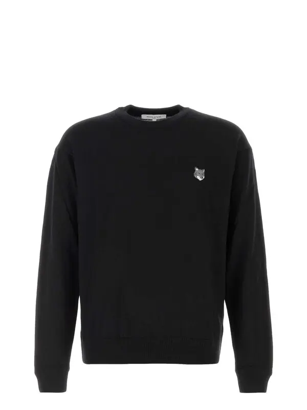Maison Kitsuné Fox Head Merino Comfort Jumper - Black