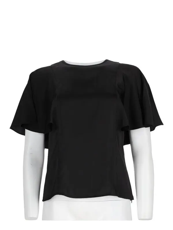 Michael Kors Flutter Sleeve Blouse - Black