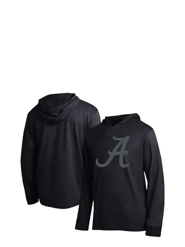 Champion Alabama Crimson Tide Tonal All-star Long Sleeve Hooded T-shirt - Black