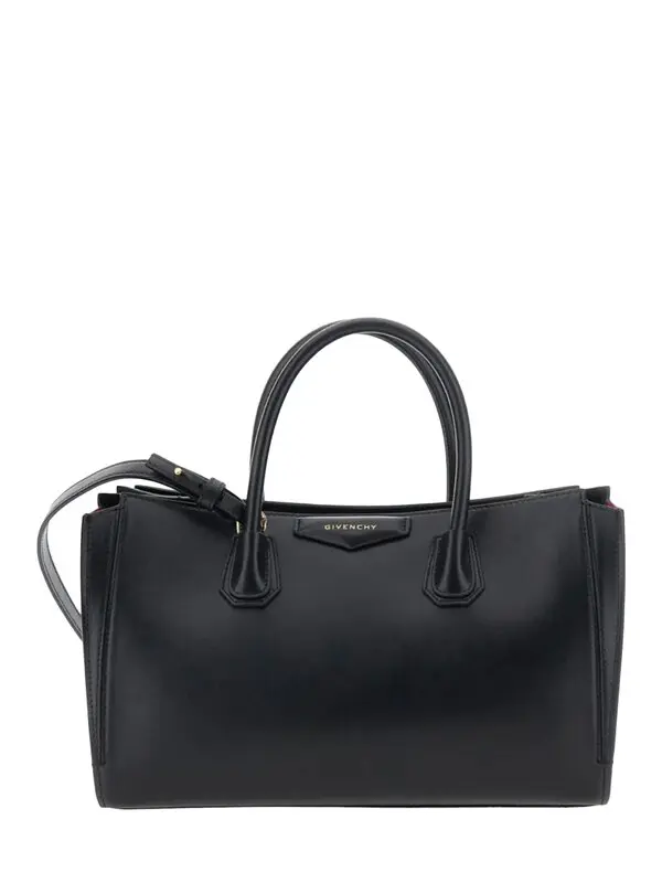 Givenchy 19 Cm Mini Pentagonal Leather Shoulder Bag With Magnetic Closure - Nero
