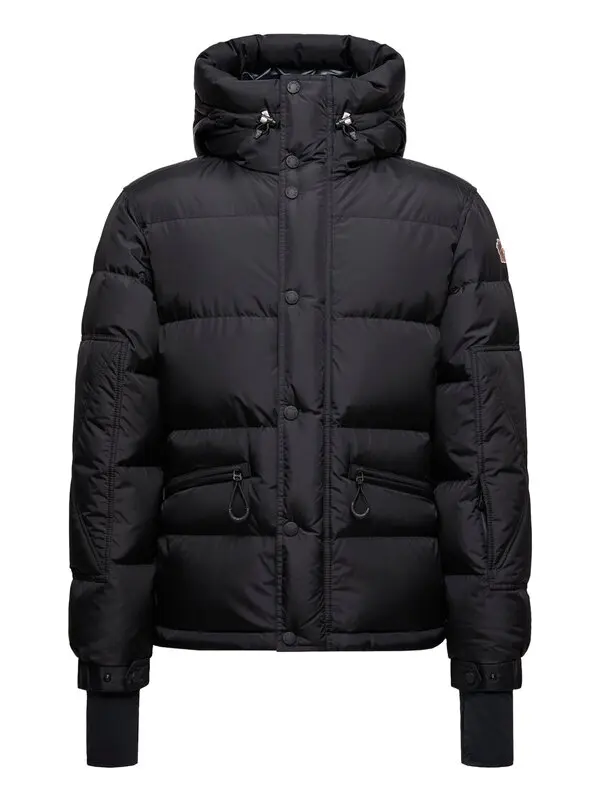 Moncler Water-repellent Down Ski Jacket With Powder Skirt, Adjustable Hood & Ripstop Lining - Nero