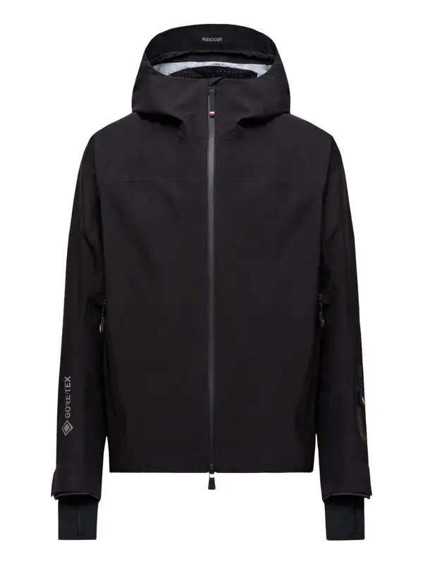 Moncler 3l Plain Weave Waterproof Windproof Jacket With Heat-sealed Seams, Adjustable Hood & Water-repellent Zips - Nero