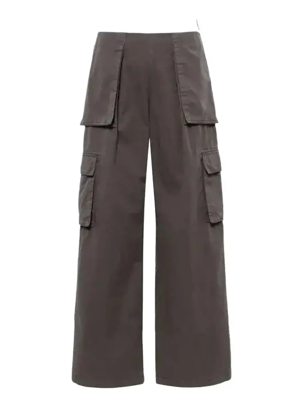 Alexander Wang Cargo Trousers In Cotton With Elasticated Waistband - Grey