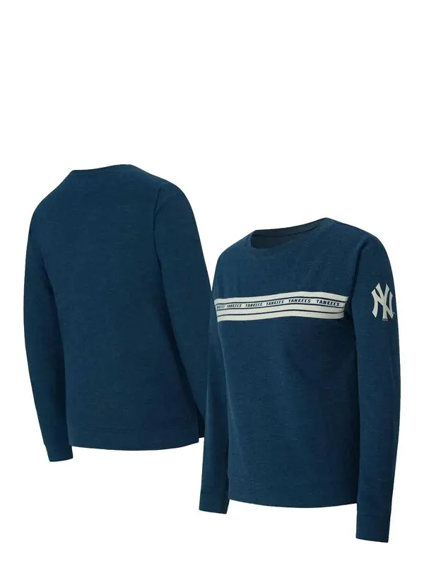 CONCEPTS SPORT New York Yankees Birch French Terry Long Sleeve T-shirt - Navy