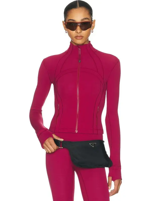 Lululemon Define Nulu Cropped Jacket In Burgundy - Raspberry Rave