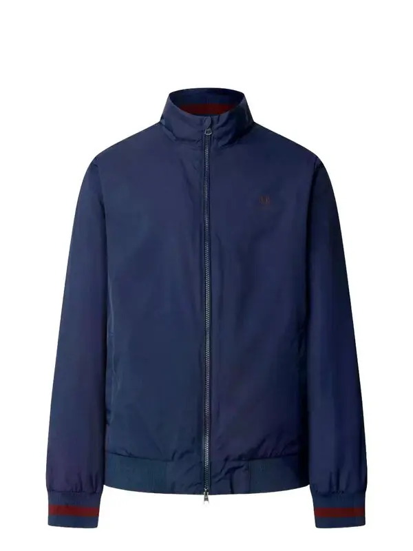 HACKETT  Logo-embroidered Blouson Jacket - Blue