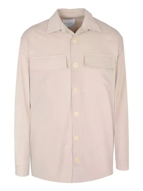 GAELLE PARIS Button-up Chest-pocket Shirt Jacket - Neutrals