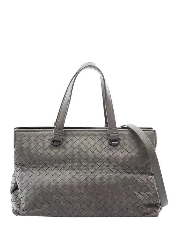 Bottega Veneta 2012-2026 Nappa Intrecciato Satchel - Grey