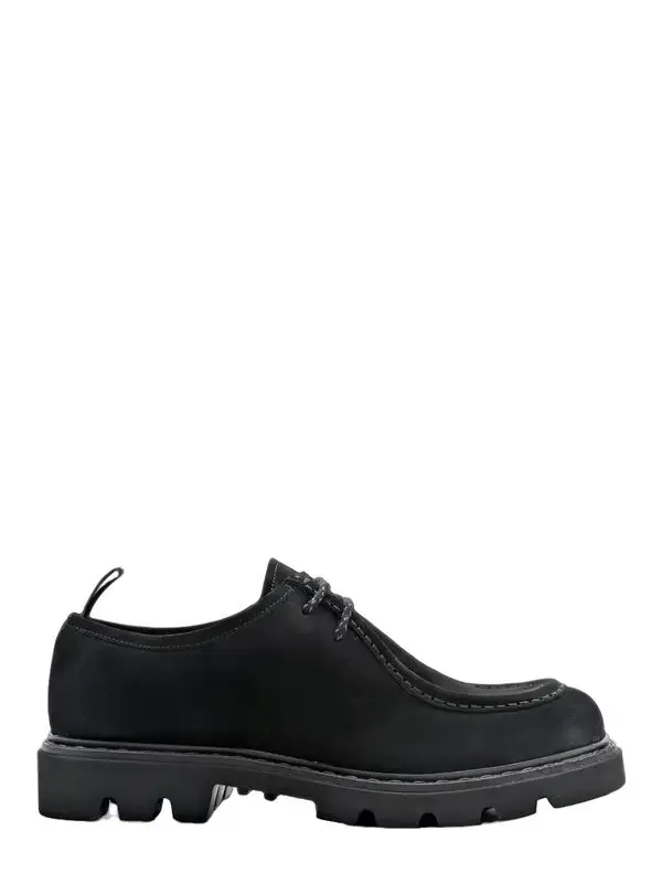 FABI Suede Derby Shoes - Black