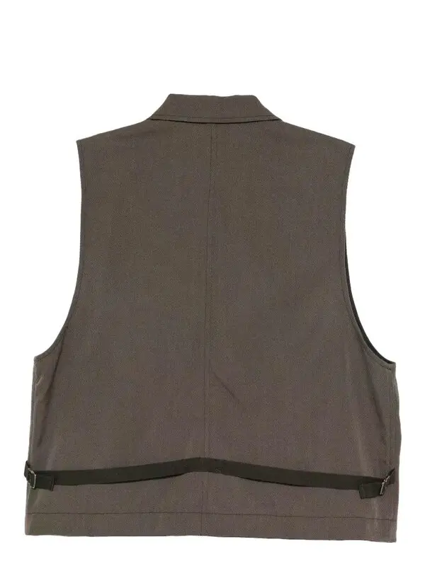 Paul Smith Twill Vest Jacket - Brown