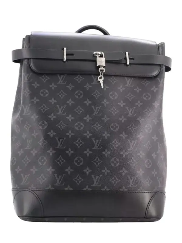 LOUIS VUITTON Steamer Monogram Eclipse Canvas Backpack - Black