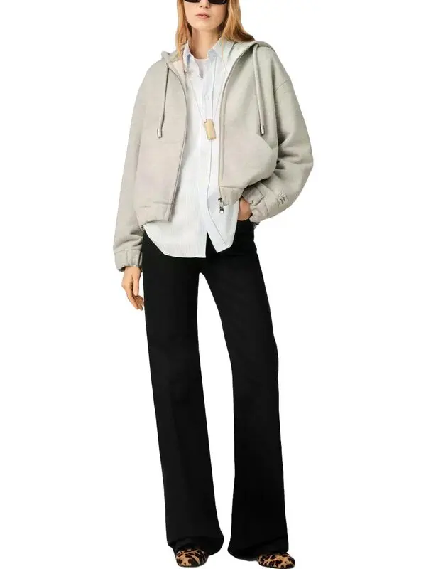 AMI Paris Flare-fit Cotton Jeans - Black