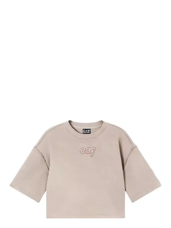 EA7 Logo-patch T-shirt - Neutrals
