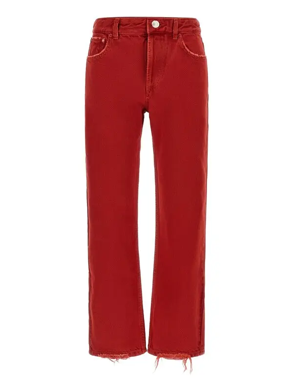 Isabel Marant Étoile Daya' Cropped Jeans - Red