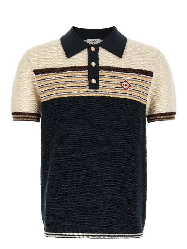 Casablanca Café Culture' Polo Shirt - Multi