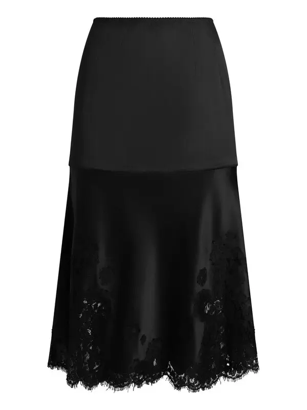Dolce & Gabbana Satin Skirt - Black