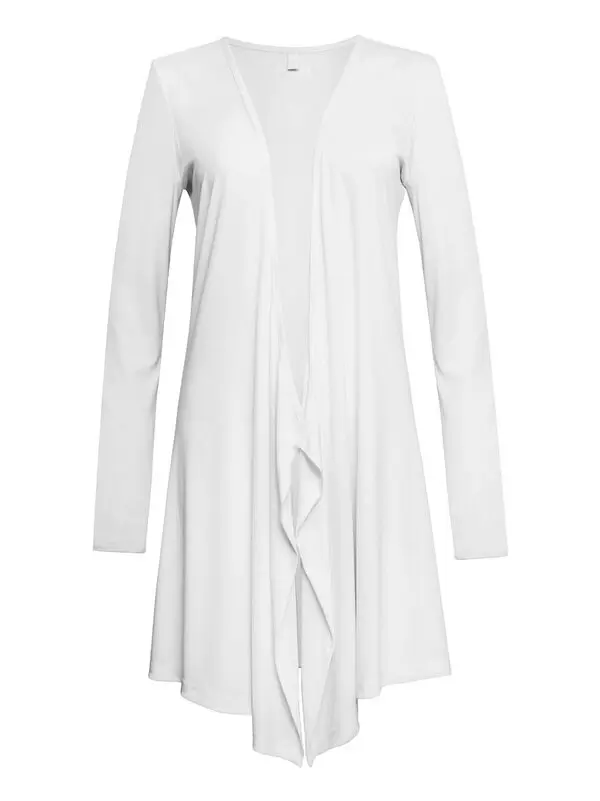 AUDREY VALLENS Avlw Rib Kimono Cardigan White - Black