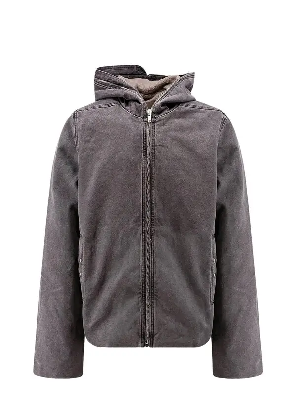 Rick Owens Gimp Zipfront Kjt In Organic Cotton - Grey