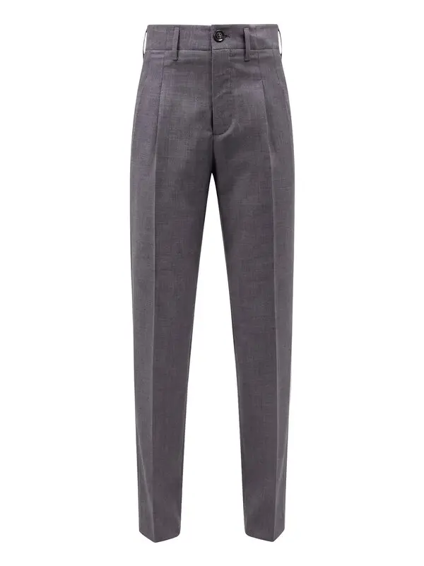 AMI Paris Virgin Wool Trousers - Grey