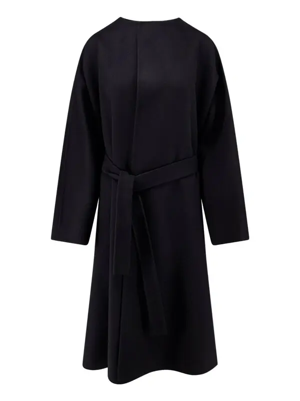 Gucci Wool And Silk Blend Coat - Black