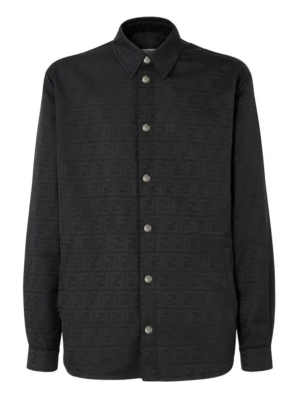 Fendi Ff Zucca Jacquard Nylon Blouson - Black