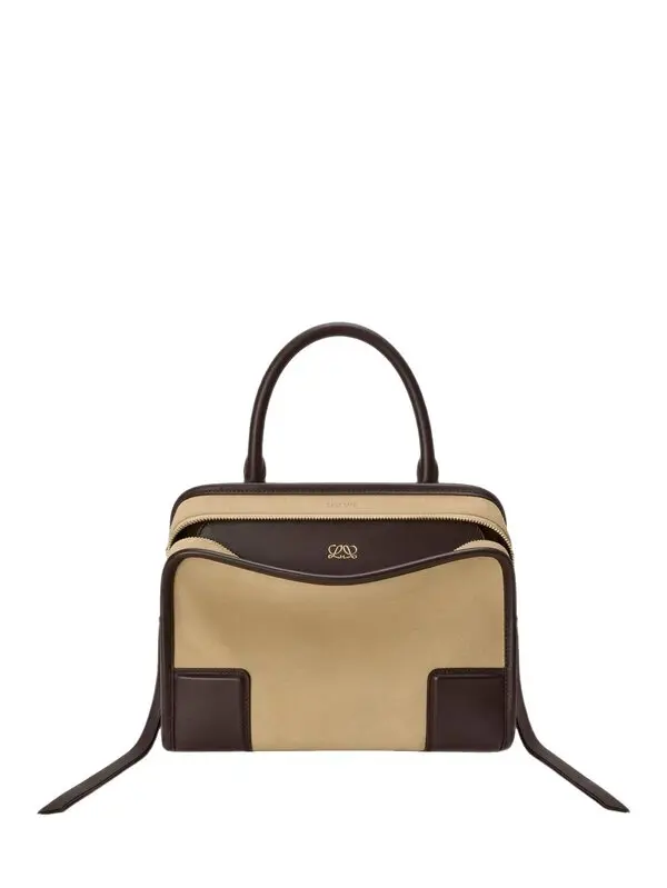 Loewe Amazona 180 Small Leather Handbag - Beige