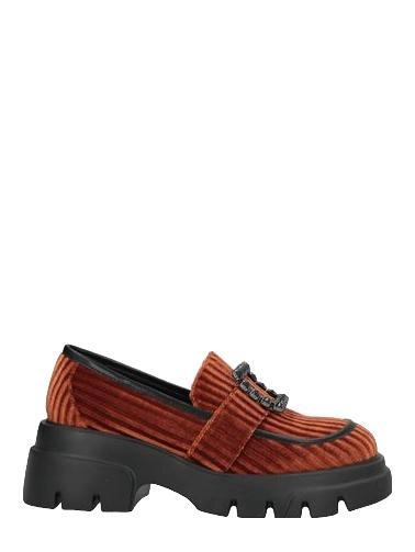 LUCIANO BARACHINI Elite Loafers Size Textile Fibers, Leather - Red